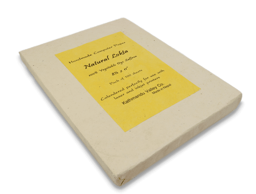 Lokta Paper Saffron Printer Paper | Kathmandu Valley Co.