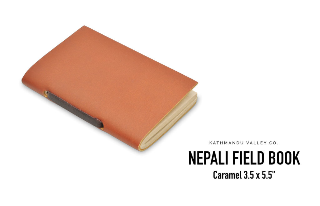 Nepali Field Book Handmade Leather Slim Notebook | Kathmandu Valley Co.