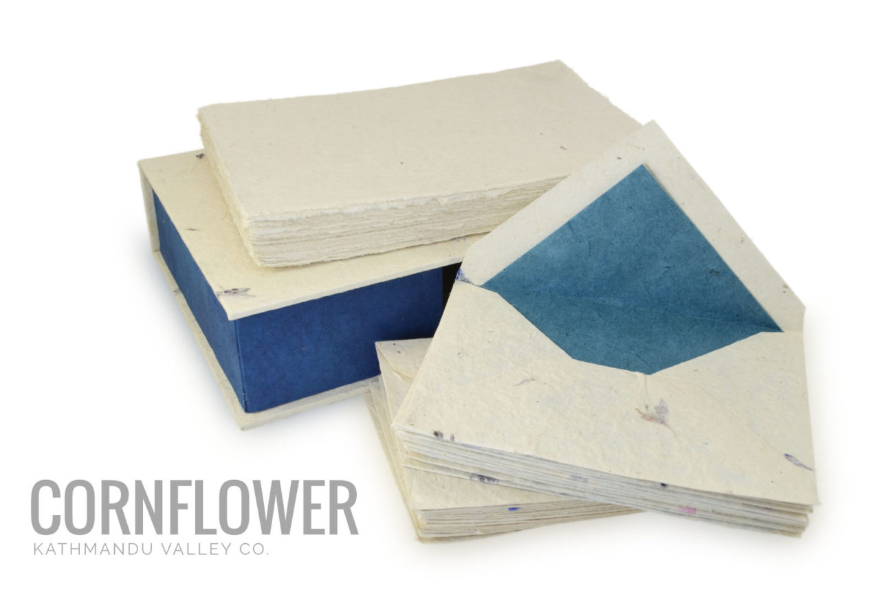 Handmade Lokta Paper Stationery Gift Box Set with 50 sheets of A5 paper ...