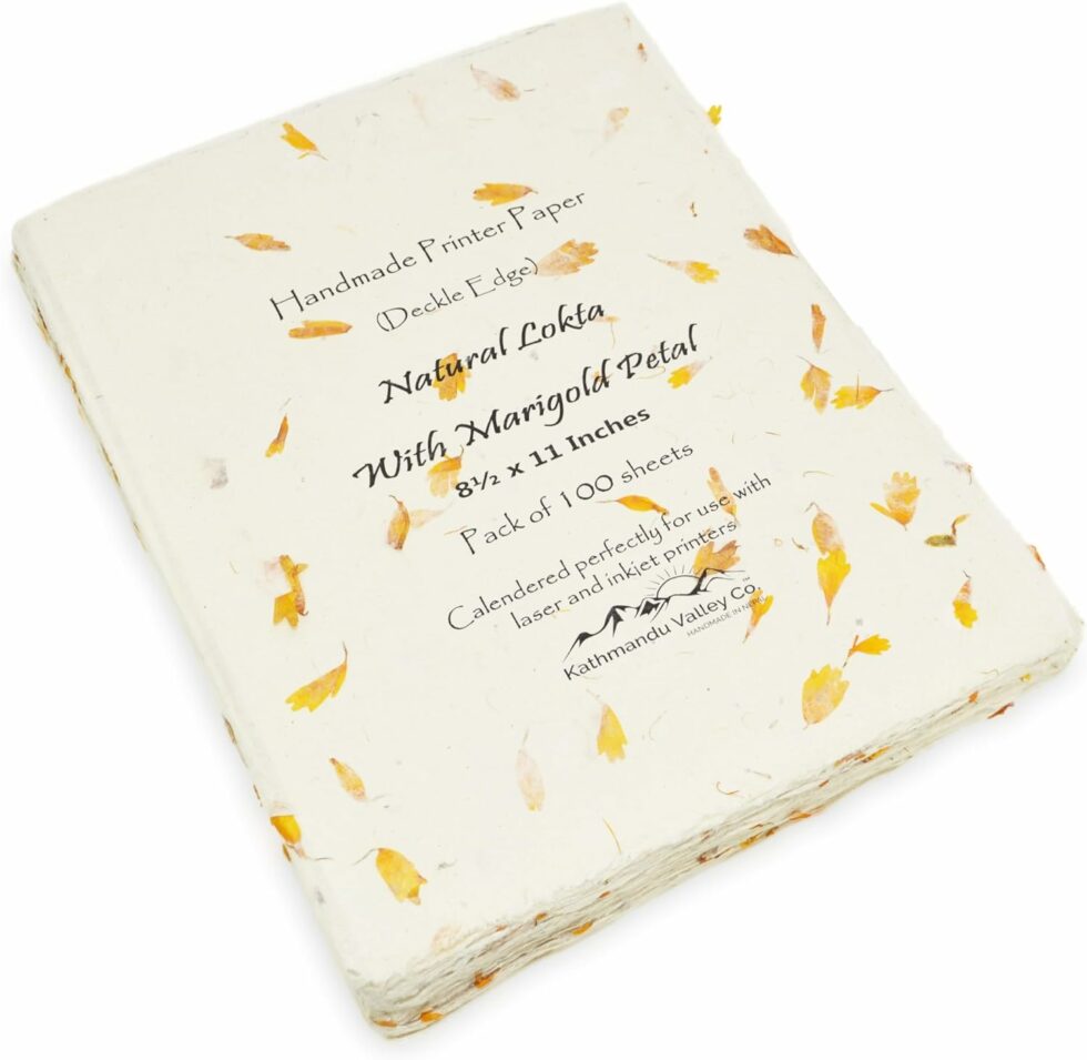 Natural Handmade Lokta 8.5x11 Printer & Craft Paper | Kathmandu Valley Co.